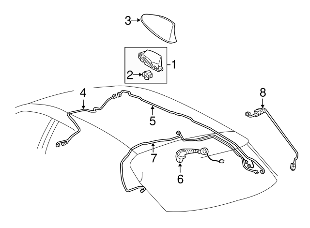 86760-0E020 - Antenna 2014-2015 Lexus RX350 | AutoNationParts.com