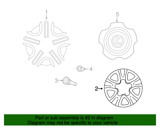 2005-2007 Lexus LX470 Wheel 4261A-60150 | Lexus Direct parts