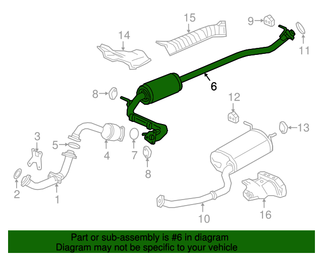 18220-T7X-A81 - Center Pipe 2016-2022 Honda HR-V | Honda Parts Online