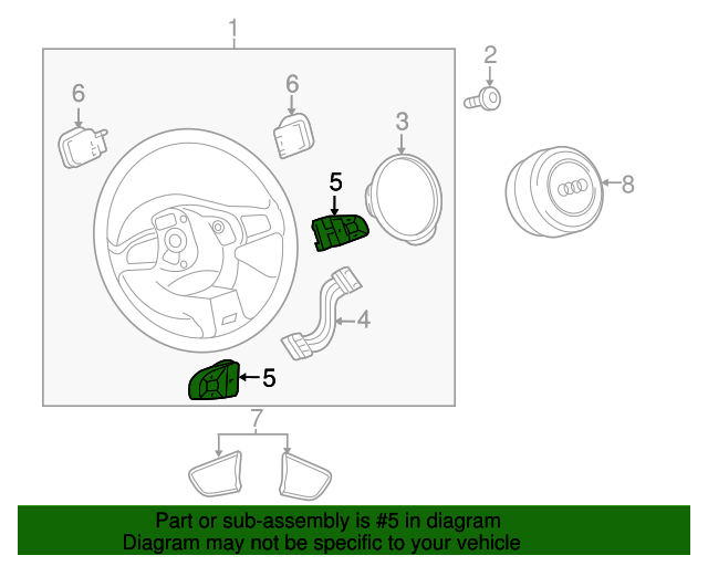 4L0-951-523-B-XHA - Multi Switch 2012-2015 Audi Q7 | Audi OEM Parts