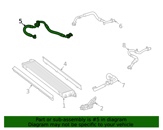 190-270-16-00 - Engine Oil Cooler Line 2016-2021 Mercedes-Benz ...