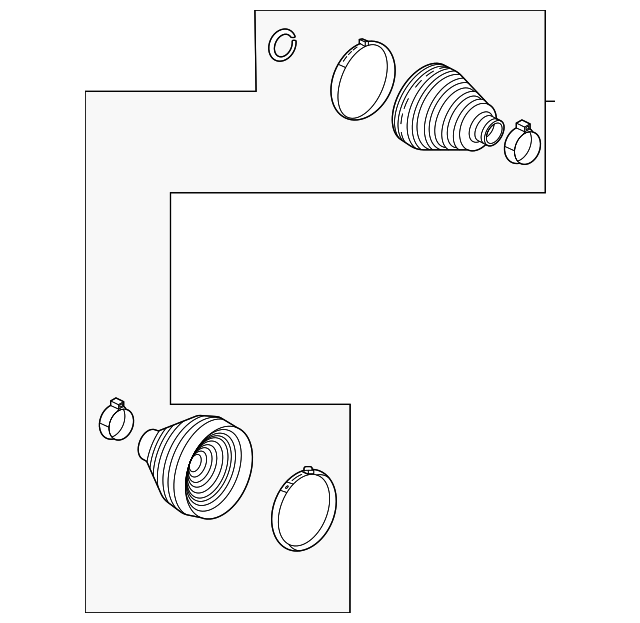 2020 GM Front Half-Shaft Tri-Pot and Constant Velocity Joint Boot ...
