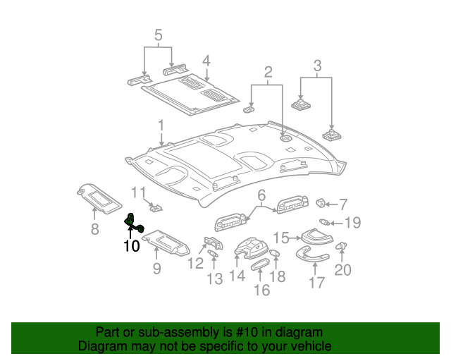 208-810-00-12-7D43 - Support Bracket 1998-2002 Mercedes-Benz | Mercedes ...