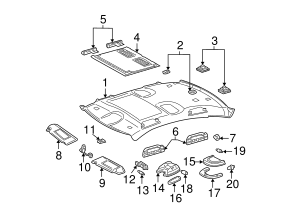 003-994-83-45 - Sun Visor Nut 2000-2023 Mercedes-Benz | Mercedes-Benz ...