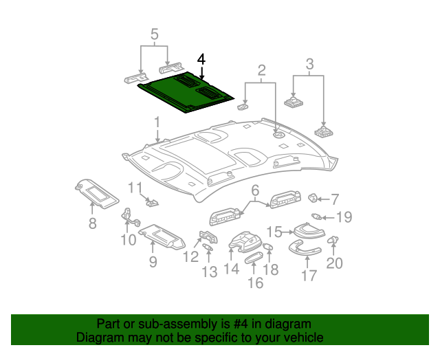 220-780-00-40-7D84 - Sunshade For 2000-2002 Mercedes-Benz | Mercedes ...