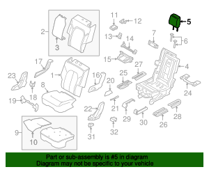 2021-2024 Ford Expedition Headrest LL1Z-78611A08-FA | AutoNationParts.com
