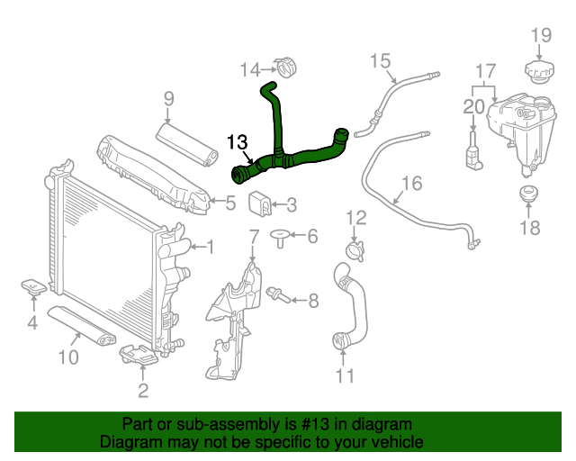 2007-2012 Mercedes-Benz SL 550 Hose 230-501-34-82 | Mercedes-Benz Parts