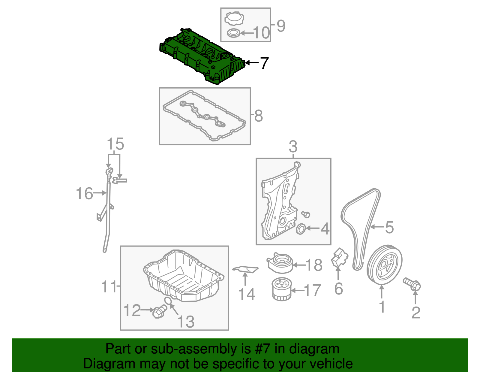 2011-2013 Kia Sorento Valve Cover 22400-2G600 | OEM Parts Online
