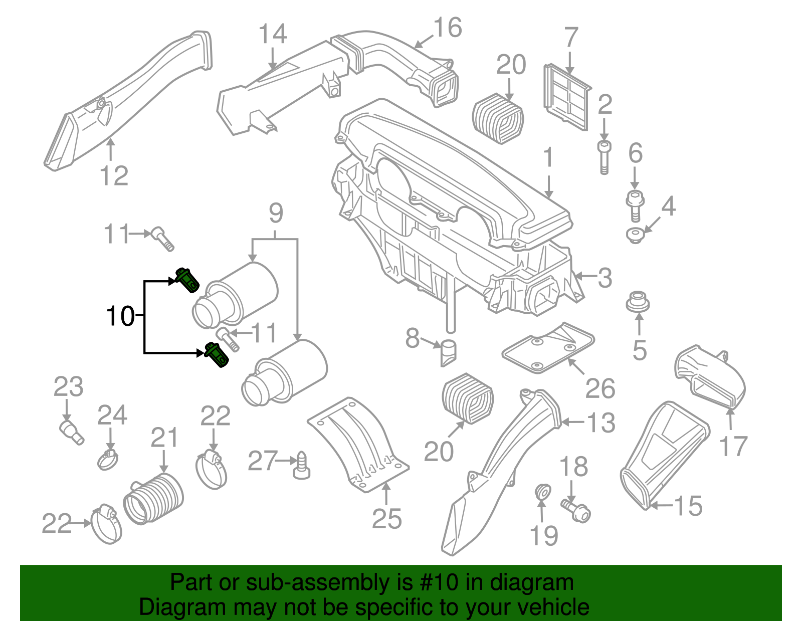 420-133-471 - Mass Air Flow Sensor 2010-2023 Audi | Audi OEM Parts