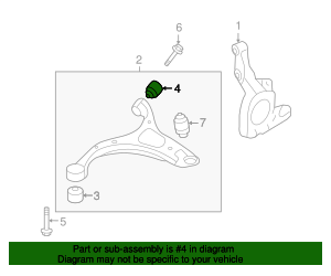 2007-2012 Hyundai Bushing 54551-2B000 | OEM Parts Online