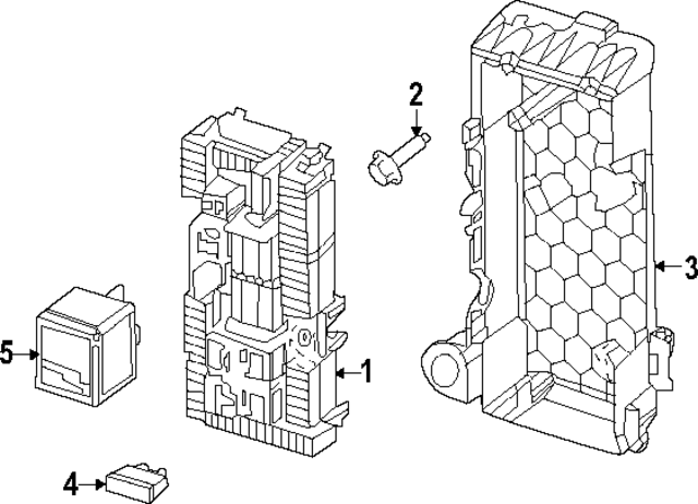 213-540-87-01 - Fuse & Relay Box Bracket 2019-2021 Mercedes-Benz ...