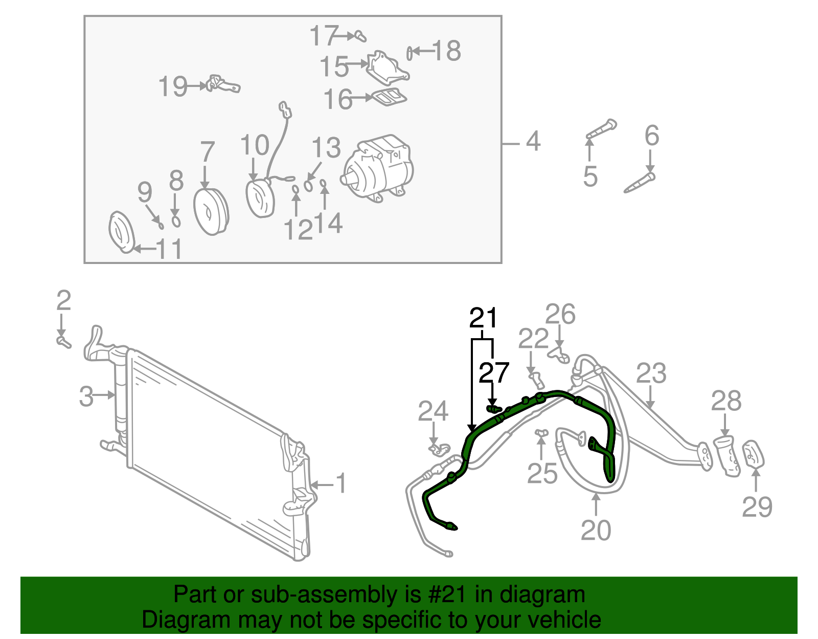 97762-2C600 - Discharge Hose 2003-2008 Hyundai Tiburon | Group 1 Auto Parts