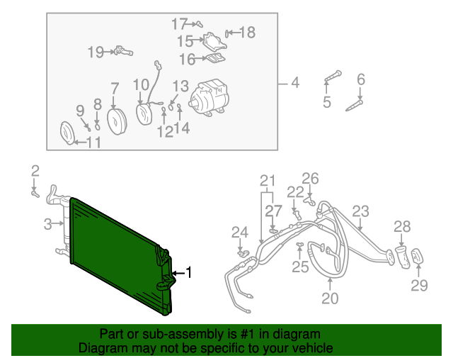 2001-2008 Hyundai Condenser 97606-2D000 | OEPartsQuick