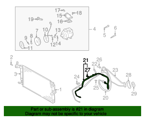 97762-2C600 - Discharge Hose 2003-2008 Hyundai Tiburon | Group 1 Auto Parts