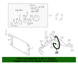2004-2008 Hyundai Tiburon Suction Hose 97763-2C610 | Hyundai Wholesale ...