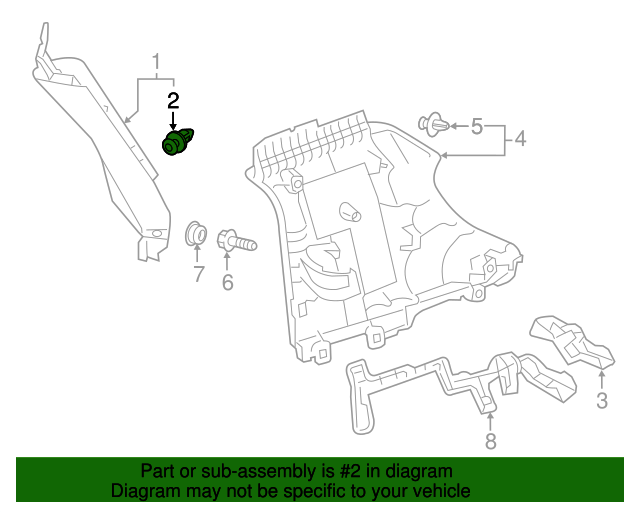 Upper Center Pillar Trim Clip - Toyota (90467-10167) | Toyota Parts