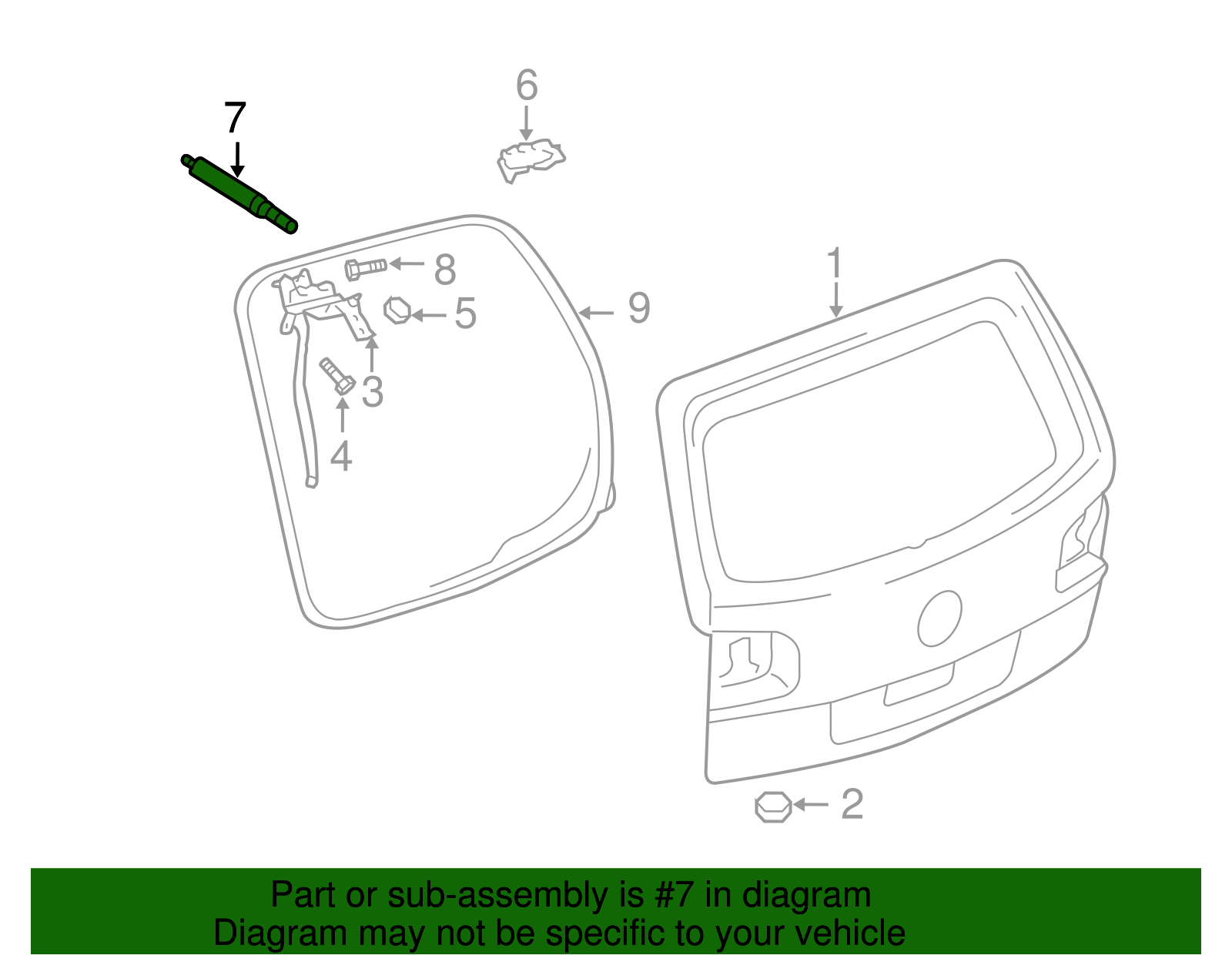 2004-2010 Volkswagen Touareg Lift Cylinder 7L6-827-550-L | OEM Parts Online
