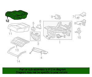 82131-THR-L02ZE - Seat Cushion Cover 2021-2022 Honda Odyssey ...