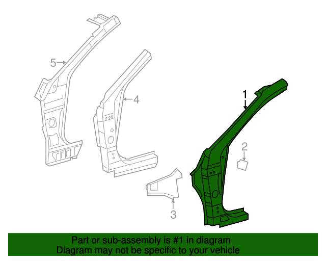 2014-2018 Lexus Hinge Pillar 61131-33091 | OEM Parts Online