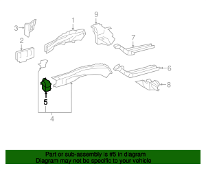 2002-2018 Lexus Rail End 57118-06030 | OEM Parts Online
