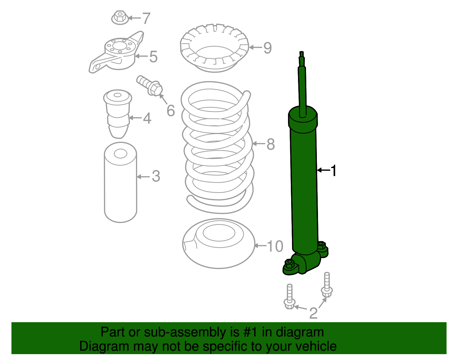 ASH-86032 - Shock Absorber Assembly - 2017-2020 Ford | Lasco Auto Parts