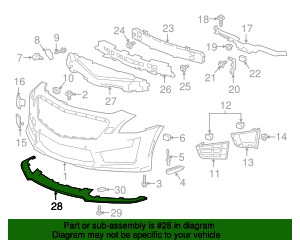 2016-2019 Cadillac CTS Front End Spoiler 23328147 GM | GMPartsDirect.com