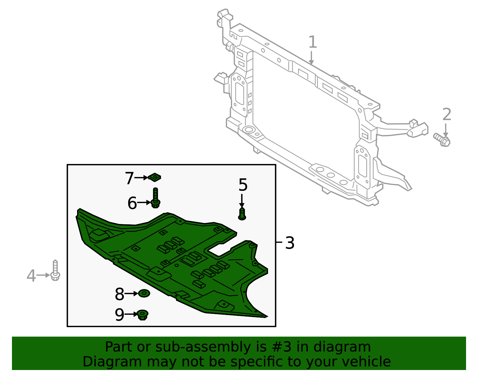 2019-2020 Hyundai Santa Fe Under Cover 29110-S2000 | Hyundai Wholesale ...