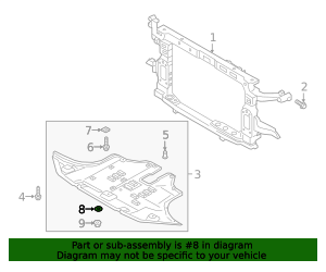 2019-2020 Hyundai Santa Fe Under Cover Retainer 84219-S1000 | World OEM ...