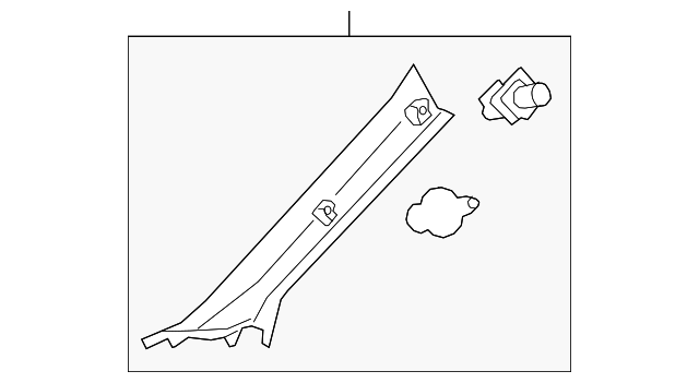 2015-2017 Toyota Camry Windshield Pillar Trim 62220-06170-B0 | Toyota Parts