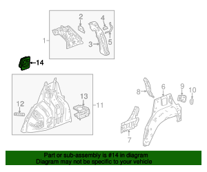 2013-2022 GM Body Lock Pillar Sound Insulator 20762293 GM ...
