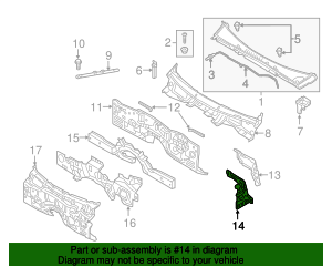 2017-2022 Genesis G90 Partition Assembly Eng Rm Lower Left-hand 84191 ...