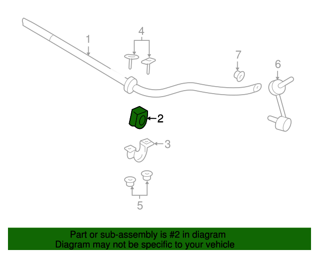 2004-2011 Ford Stabilizer Bar Bushing AW1Z-5484-B | OEM Parts Online