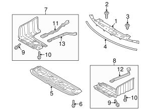 2011-2013 Kia Optima OEM NEW 2011-13 Kia Garnish Assembly-Radiator ...