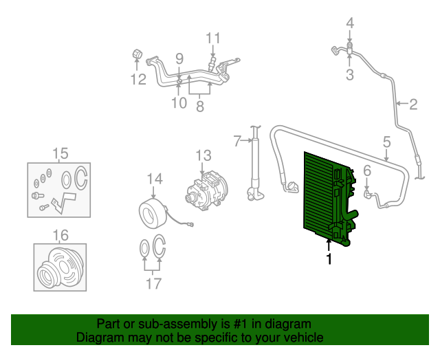 2009-2012 Mopar A/C Condenser 68050127AB | TascaParts.com