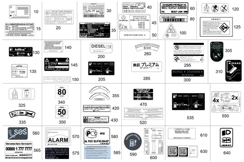 Type Plate, Guide Signs for 2025 Mercedes-Benz GLE450e | Mercedes-Benz ...