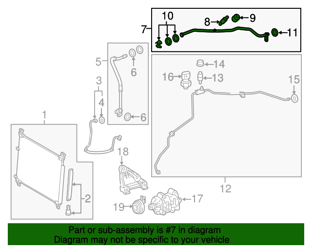 2018-2019 Lexus RX350 A/C Pipe 88710-0E620 | AutoNationParts.com