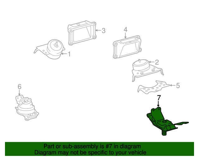 2007-2022 Toyota Rear Mount 12371-0S020 | Toyota Parts