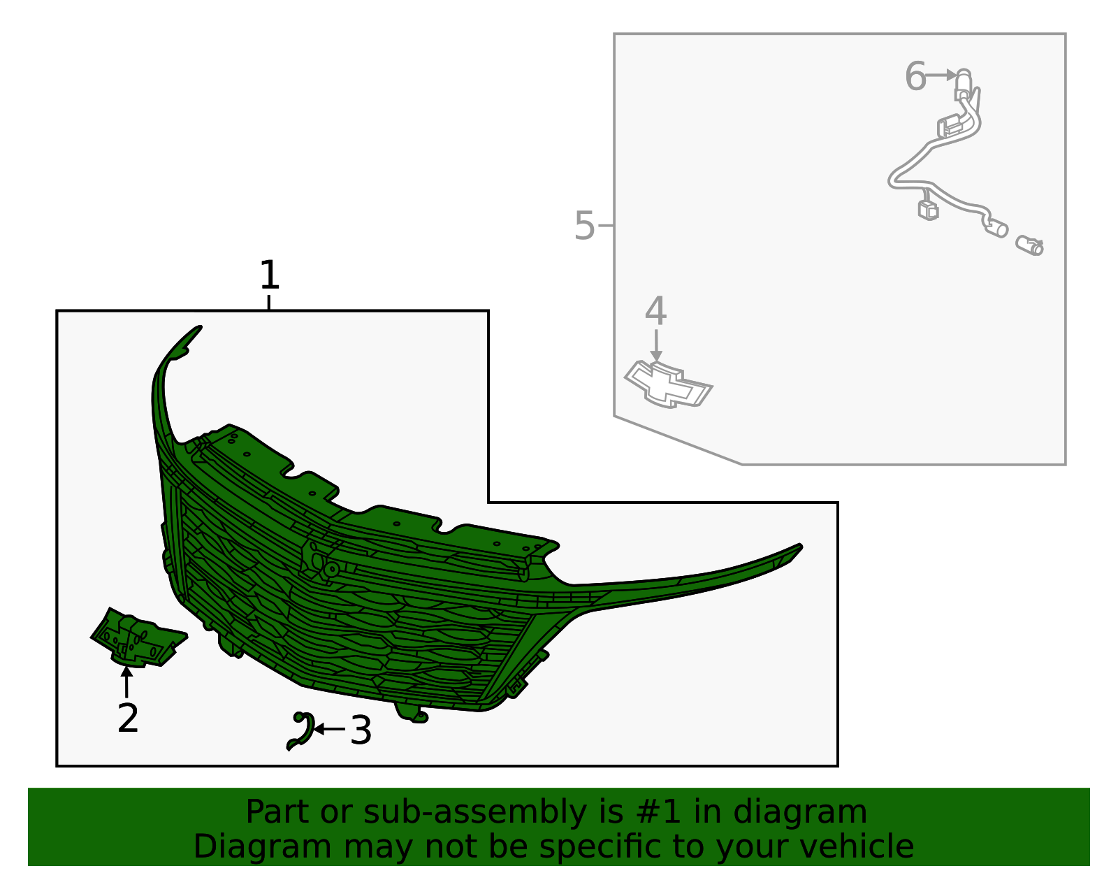2021-2024 Chevrolet Equinox (Replaces 84426076) Grille - Bright Chrome ...