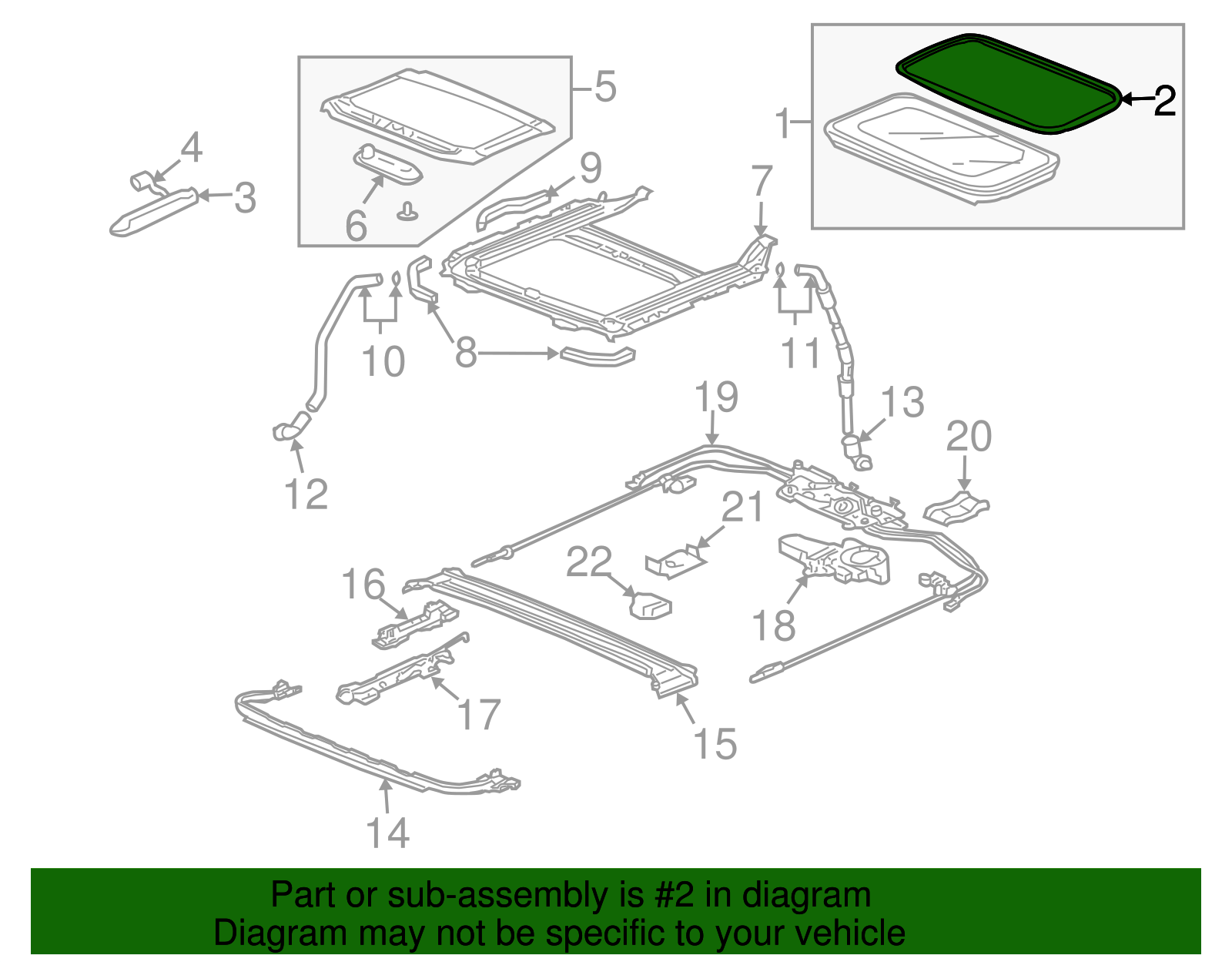 70205-SDA-A01 - Sunroof Seal 2003-2008 Honda | Honda Parts Online