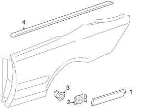 215-690-06-62-9999 - Body Trim Molding 2000-2006 Mercedes-Benz ...