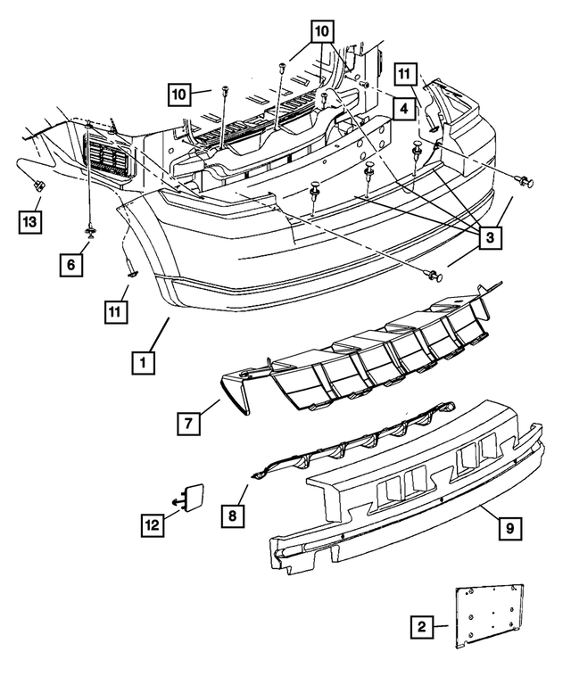 2007-2017 Mopar Rear Bumper Reinforcement 5116052AC | Mopar eStore
