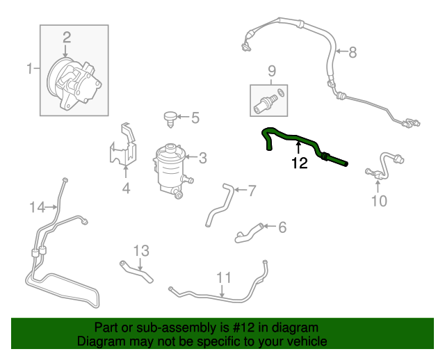 2008-2015 Honda Power Steering Return Hose 53734-TA0-A01 | Cheaper ...