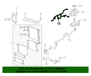 2018-2021 Jeep Reservoir Hose 68280801AE | TascaParts.com
