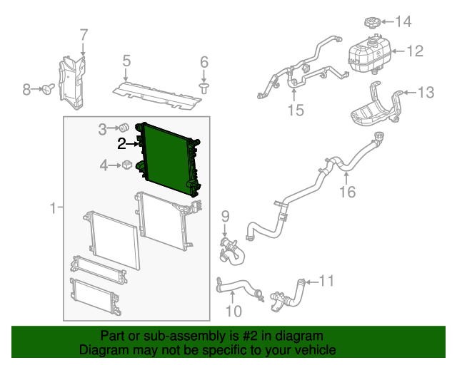 68314787AD - Auxiliary Low Temperature Cooler - 2018-2020 Jeep Wrangler ...