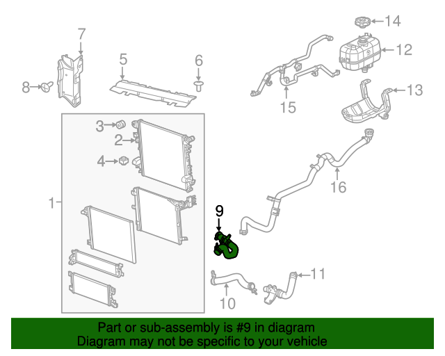 2018-2021 Jeep Upper Hose 68280782AD | TascaParts.com
