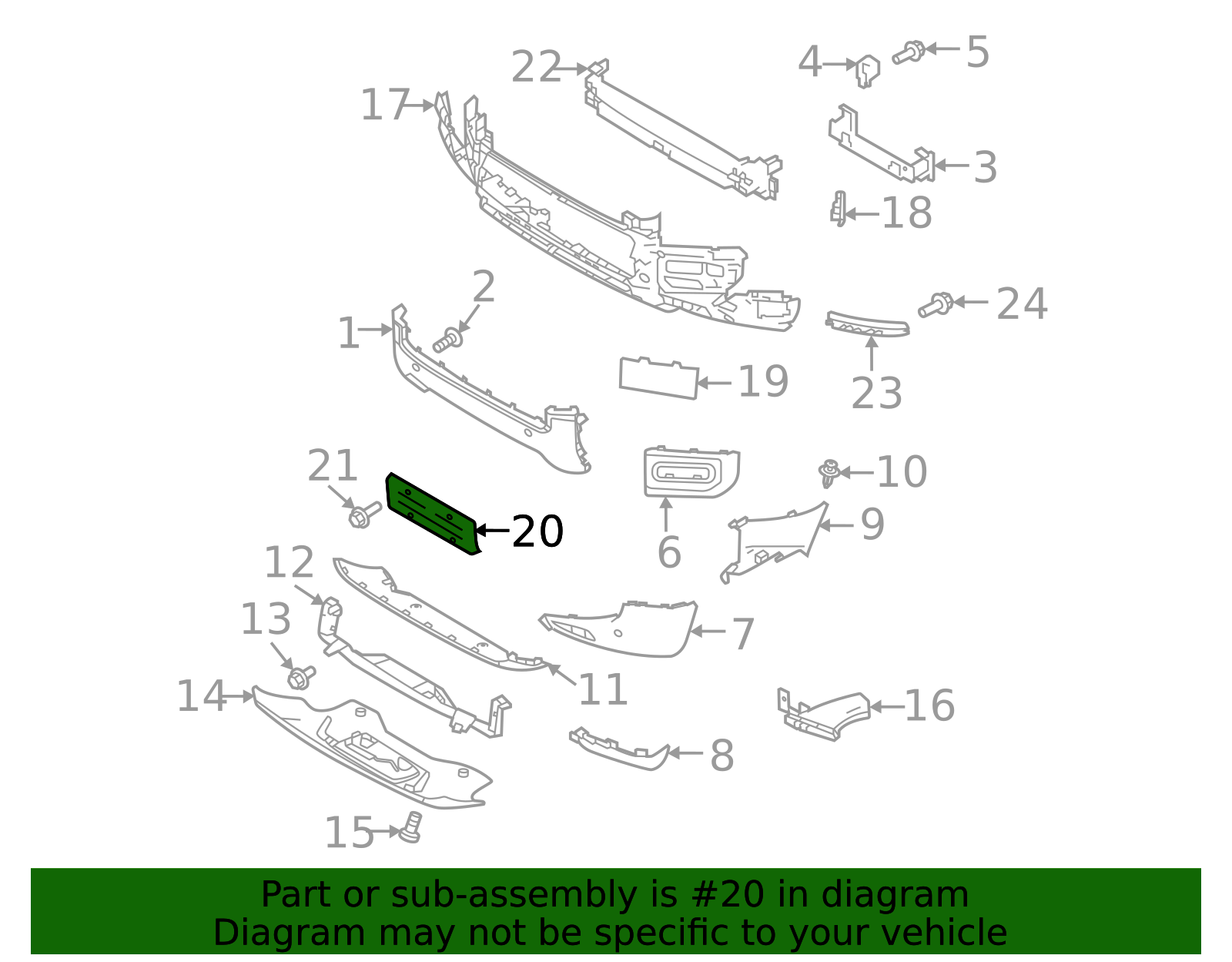 2020-2023 Land Rover License Bracket LR137382 | OEM Parts Online