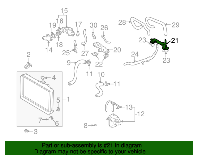 1998-2010 Lexus Joint 16356-50090 | OEM Parts Online