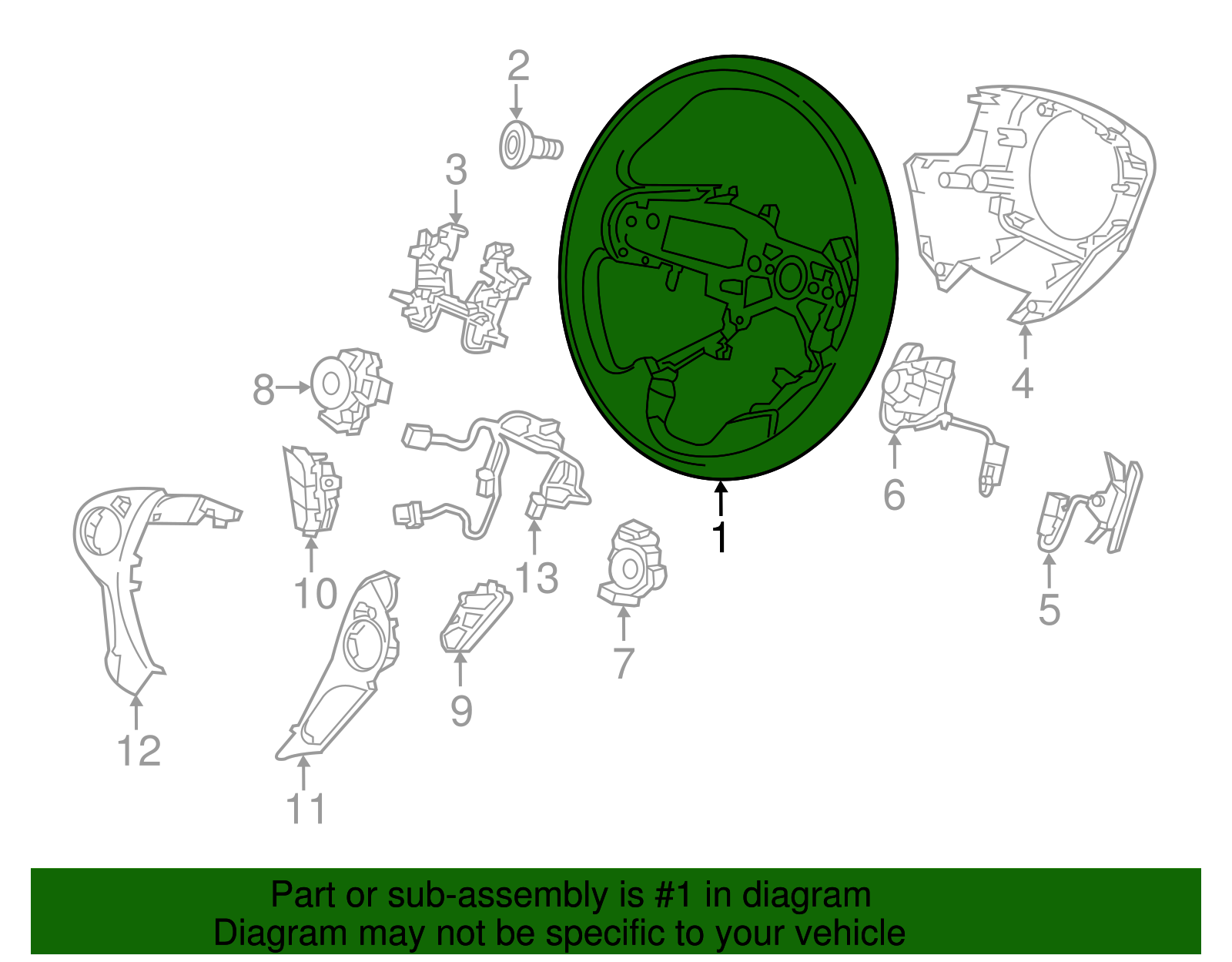78501-T2A-U41ZA - Steering Wheel 2013-2017 Honda | Toronto Honda Parts