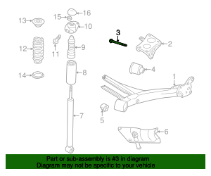 N-104-099-03 - Axle Beam Bolt 2000-2006 Audi | Audi OEM Parts
