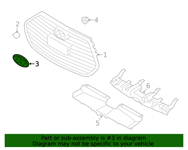 2012-2017 Hyundai Veloster Grille Emblem 86300-2V000 | OEM Parts Online